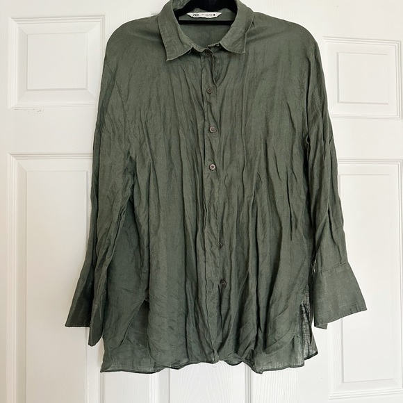 Zara | Tops | Zara Linen Top | Poshmark
